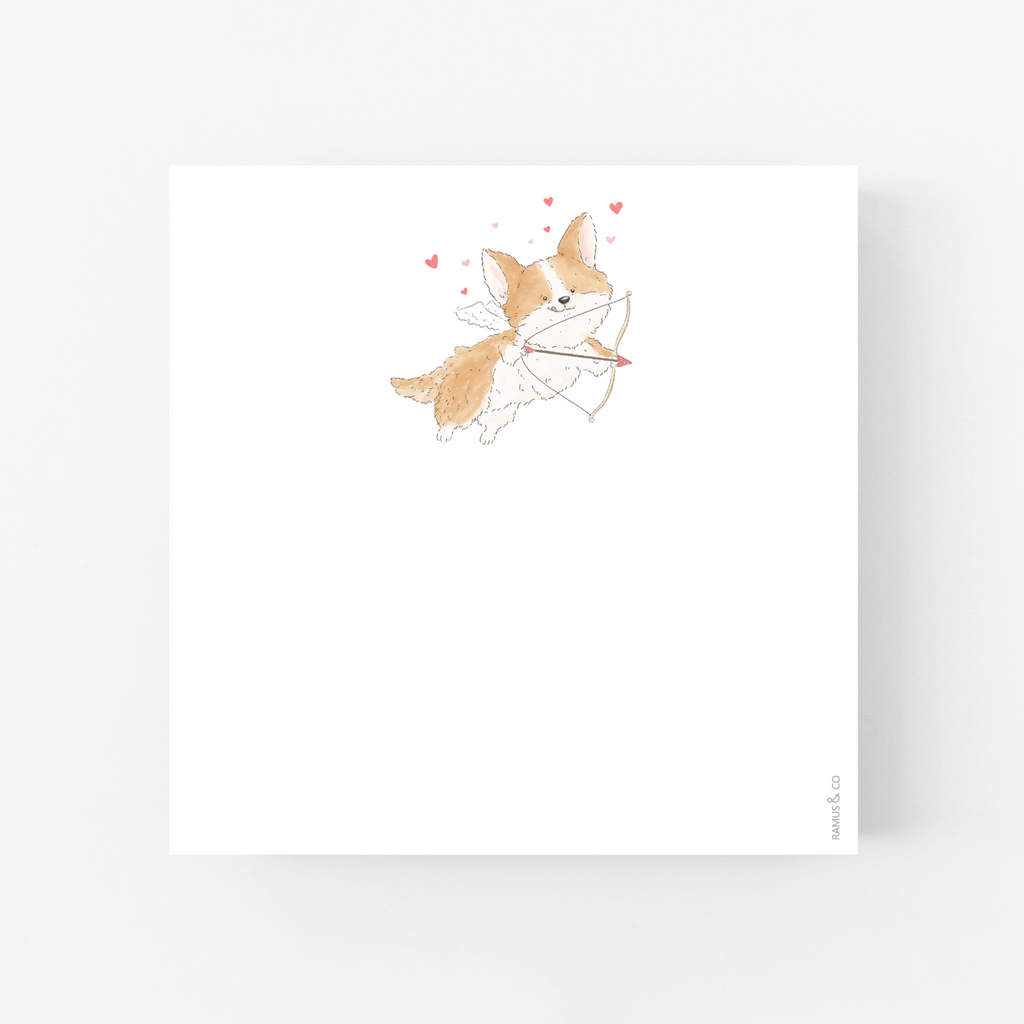 Cupid Dog Square Notepad – Ramus and Company, LLC